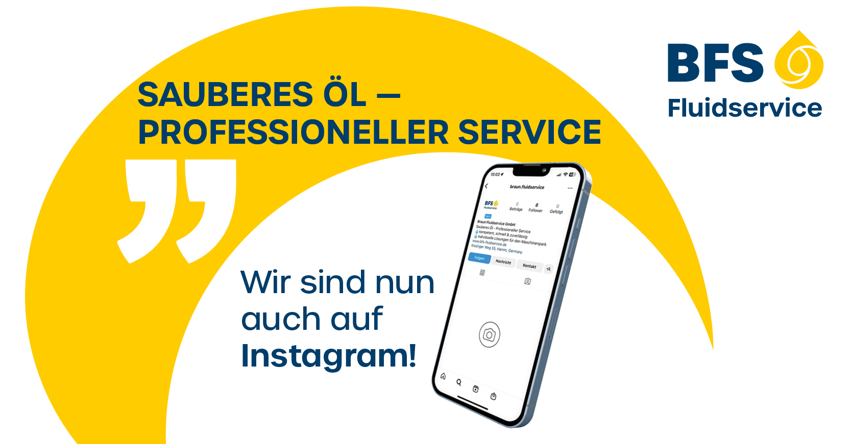 Uns finden Sie ab sofort auch auf Instagram | BFS GmbH