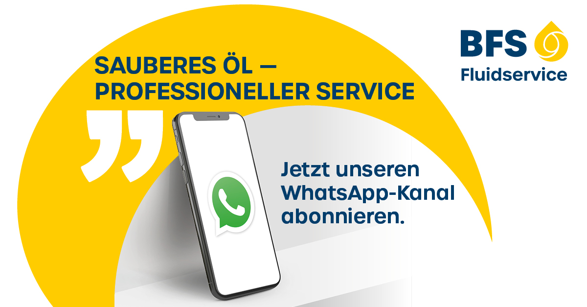 BFS Fluidservice jetzt auch auf WhatsApp! | BFS GmbH